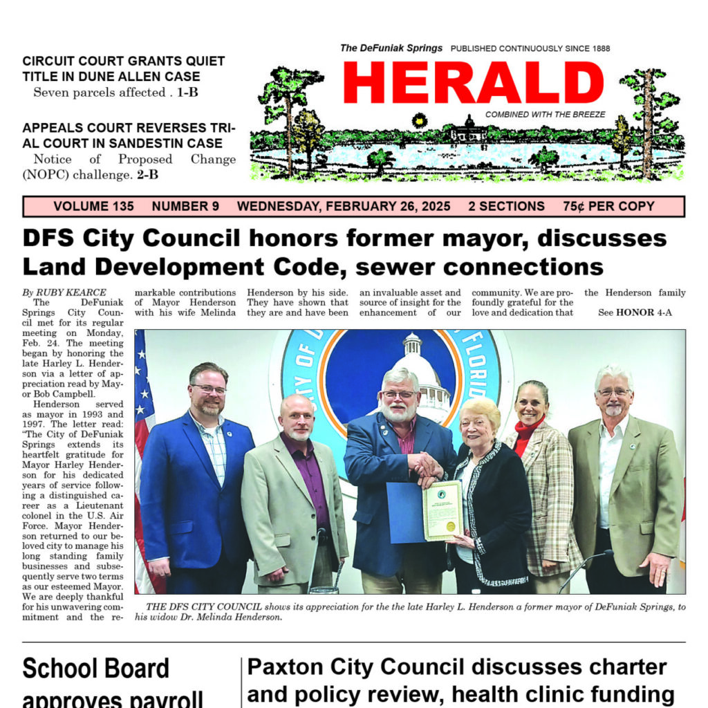 February 26, 2025 Online Edition – The Defuniak Herald-Breeze